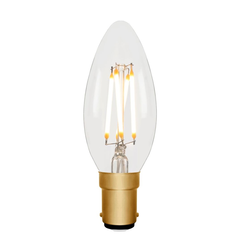 Clear Candle Dimmable LED Light Bulb (Bayonet B15) - Buy Direct